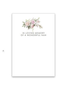 In Loving Memory of a Wonderful Nan Pastel - Heavenly Floral Cards