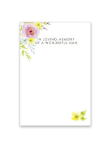 In Loving Memory of a Wonderful Nan Spring - Heavenly Floral Cards