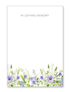 In Loving Memory - Wild flowers - Heavenly Floral Cards